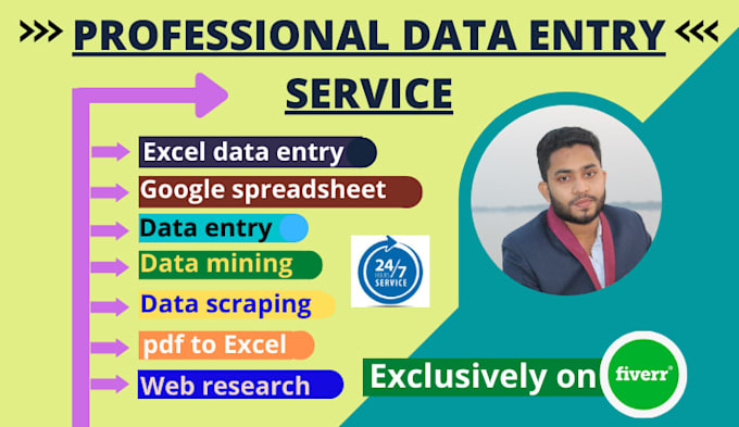 Do fasted excel data entry , spreadsheet and copy paste job by Mdtunir1997 | Fiverr