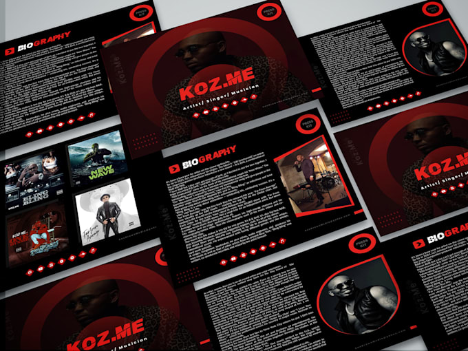 Design clickable links enabled press kit, media kit, epk, one sheet by Catalysticart | Fiverr