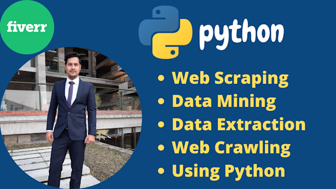 Do python web scraping, data extraction and data mining from any ...