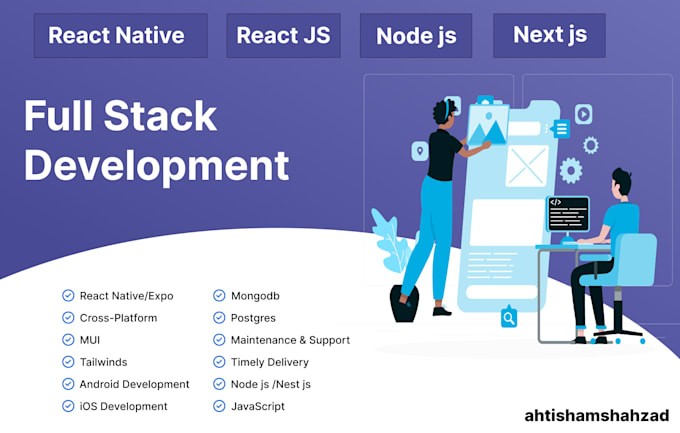Develop your web and mobile apps react native react js next js node js ...