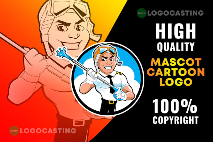 Create cartoon portrait or mascot cartoon logo or cartoon character by ...