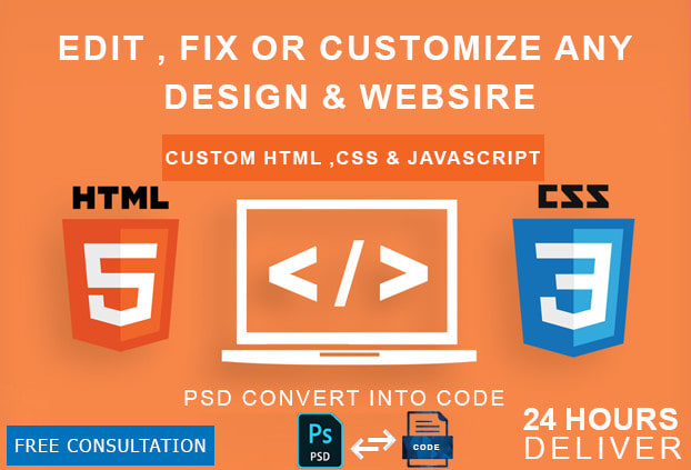 Edit or fix html, css, javascript and customize website by ...
