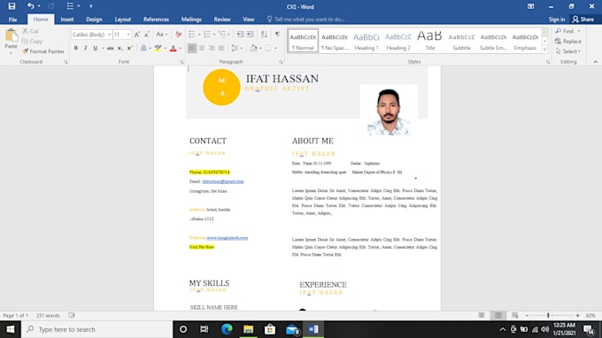 Create microsoft word documents by Mdifathasan | Fiverr