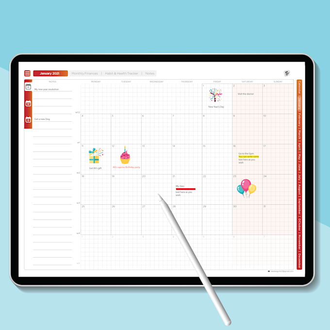 Digital planner for goodnotes notability for etsy by Brooke_simmon | Fiverr