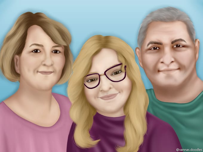 Draw a digital portrait in different styles by Xannasdoodles | Fiverr
