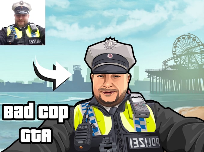 Turn your photo into a gta 5 style vector portrait by Agil07 | Fiverr