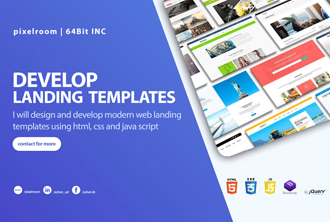 Design professional responsive html landing pages by Pixelroom | Fiverr