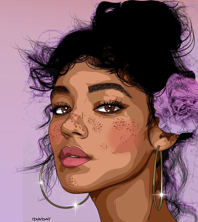 Draw graphic illustrations realistic or cartoonized by Idundat | Fiverr