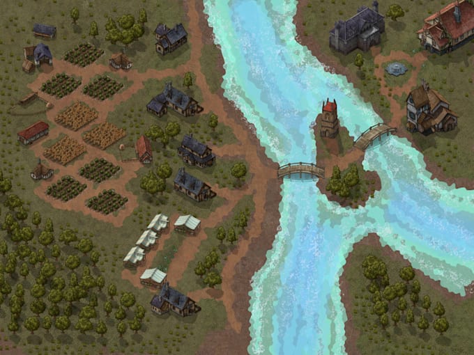 Create a custom, digital rpg map of a town or city by Wrldclsswarlock ...