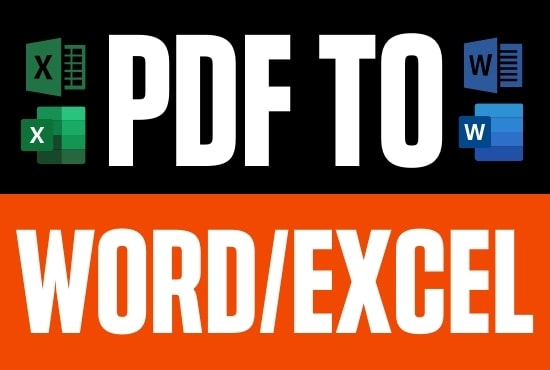 Pdf conversion to word or excel and data entry by Hmsayem | Fiverr