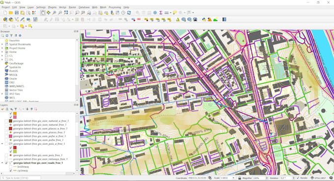 Develop digital elevation model, topographic maps in qgis by Miranda_17 ...