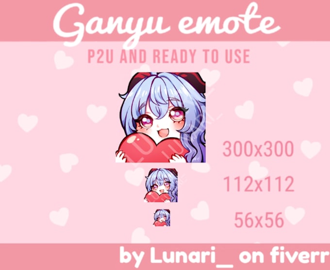 Send you a premade, ready to use genshin impact ganyu emote by Lunari ...