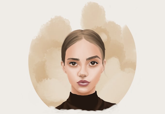 Create cute portrait painting illustration by Visualvibesonly | Fiverr