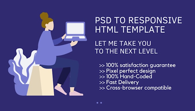 Convert psd or any design form to responsive html5, css3 by Pinkeyit ...