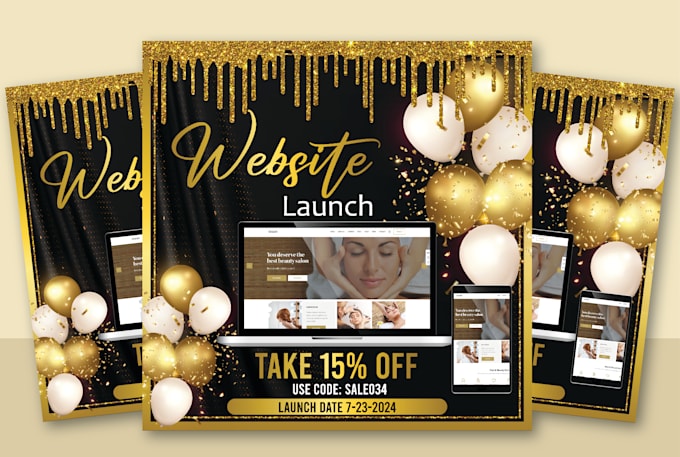 Design website launch, grand opening, and birthday flyers by Rizwana ...