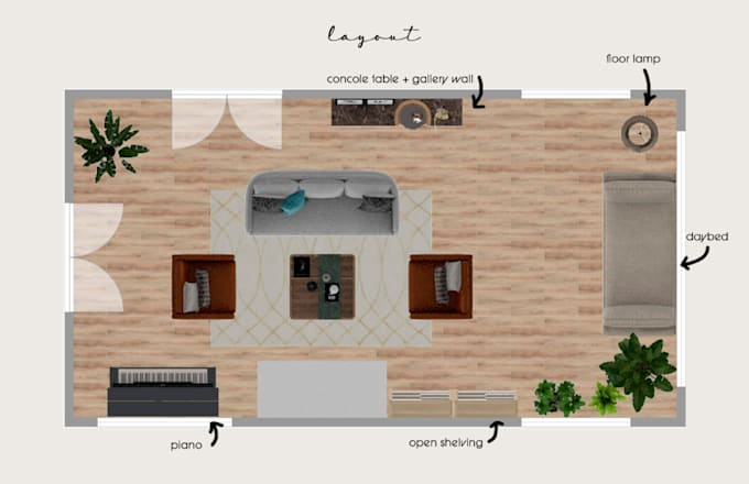 Create a 2d room layout by Acciomon | Fiverr
