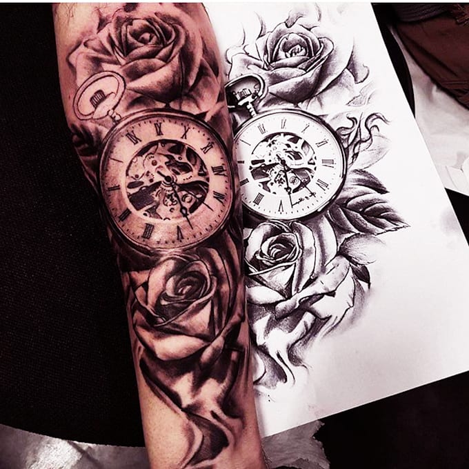 Create a custom tattoo, realism, dotwork and geometry by Rabbikh | Fiverr