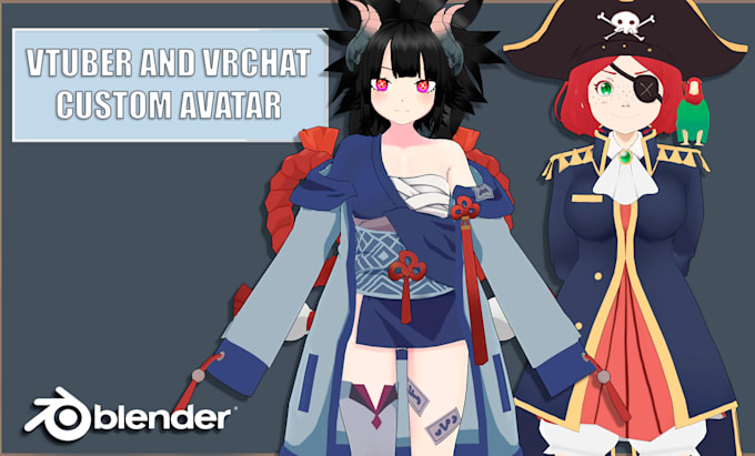 Do a 3d vtuber or vrchat custom avatar for you by Pedrocrispa | Fiverr