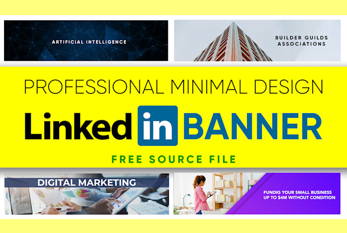 Create minimal design linkedin banner by Socialdesiner | Fiverr