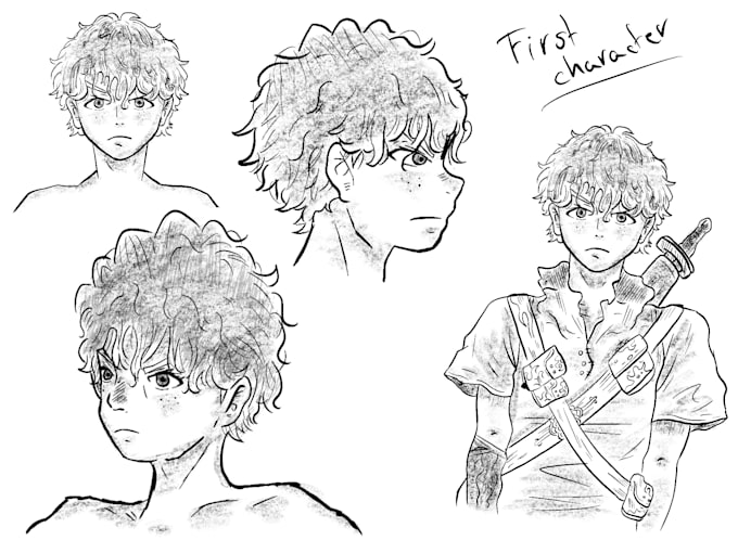 Make a digital manga anime illustration by Billygarrachon | Fiverr