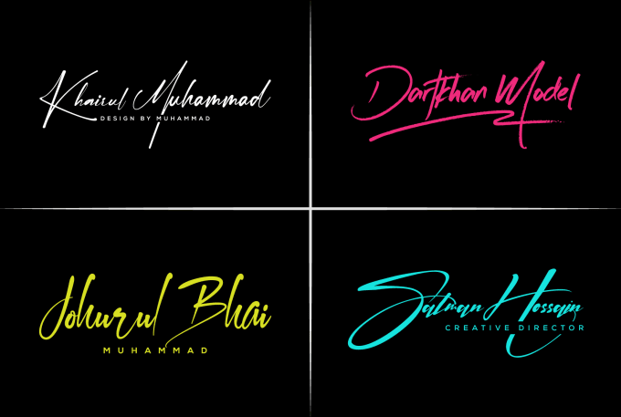 Do clean signature, cursive logo, handwritten fonts or text by Salman ...