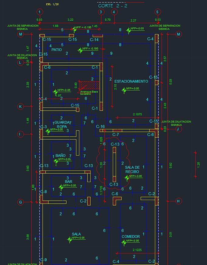 Create drawings of architectural floor plan using autocad by ...
