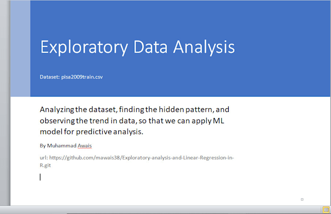 Do data analysis, machine learning visualization by Awais3665 | Fiverr Do data analysis, machine learning visualization by Awais3665 | Fiverr