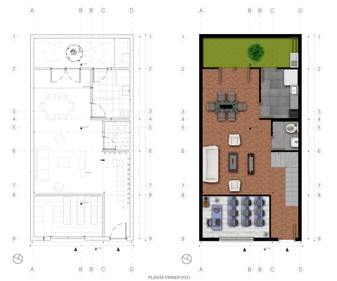 Render floor plants and sections in photosh by Andresdp513 | Fiverr