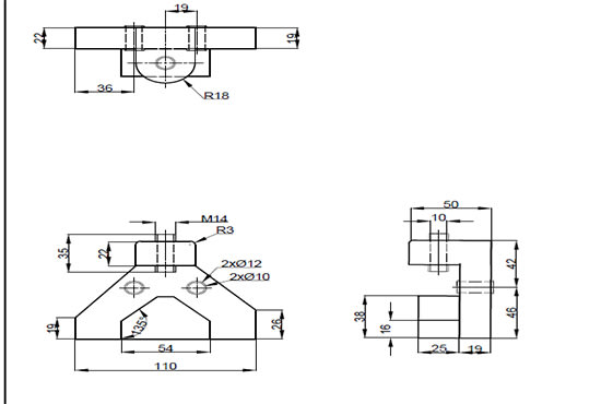 Design 2d mechanical part drawings in autocad by Ismailfauzan | Fiverr