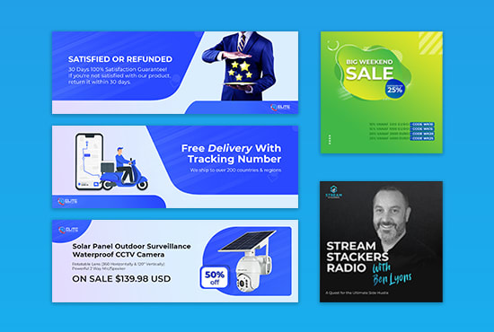 Design creative web banner, ads banner, fb banner, fb or insta posts by ...