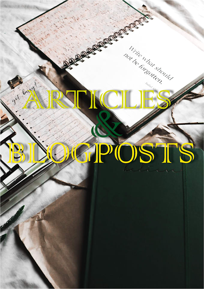 Write articles and blog posts for you by Pacifiq | Fiverr