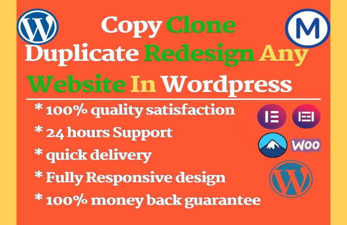 Copy, duplicate redesign and customize any website in wordpress by ... Copy, duplicate redesign and customize any website in wordpress by ...