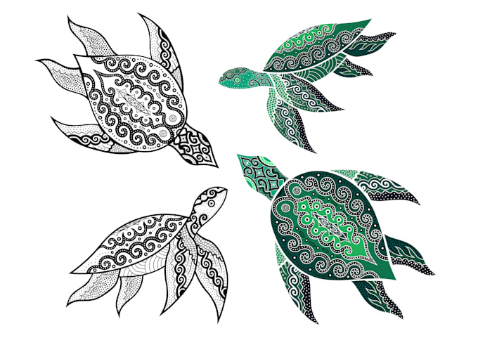 Create complex animal batik illustration by Albertussukardi | Fiverr