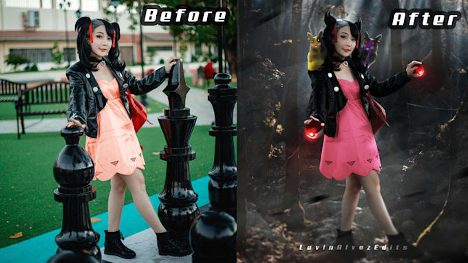 Creatively bring your cosplay to its anime world by Levin_alvez | Fiverr