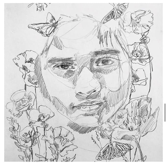 Make continuous graphite portraits by Cloudylimeade | Fiverr