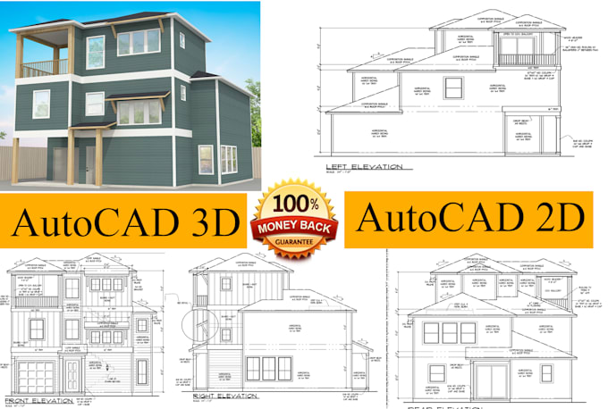 Create architectural drawings in autocad, 2d floor plans by Usa3ds | Fiverr
