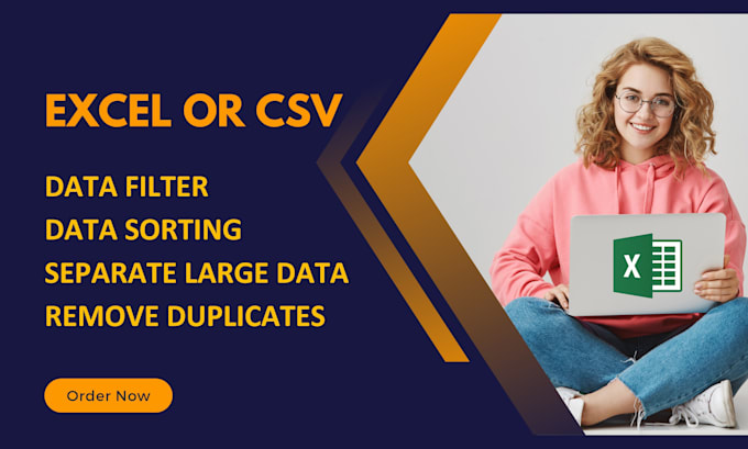 Do Ms Excel Or Csv Data Sorting Separate Large Data Remove Duplicate By Khalidcivil1 Fiverr 4787