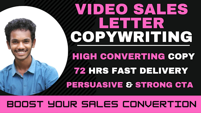 Write video sales letter or vsl script by Sathiishkarthik | Fiverr