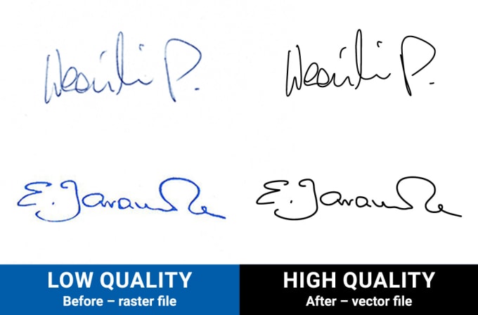 Convert your signature to vector file by Frydko_joanna | Fiverr