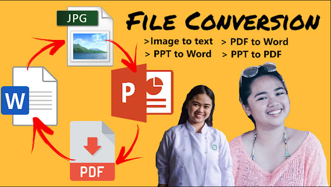 Do conversion of your pdf ppt image word files by Istellemhae | Fiverr