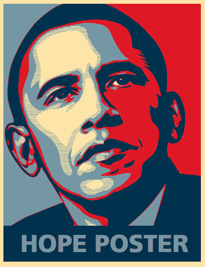 Create obama hope style poster with high quality by Iss02yasinkhan | Fiverr