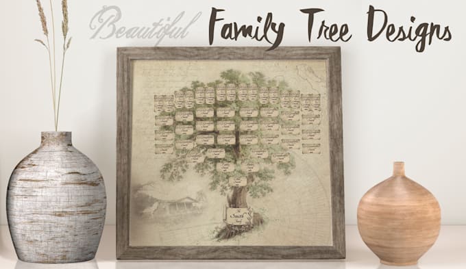 Design custom family tree art print by Kylieobr | Fiverr