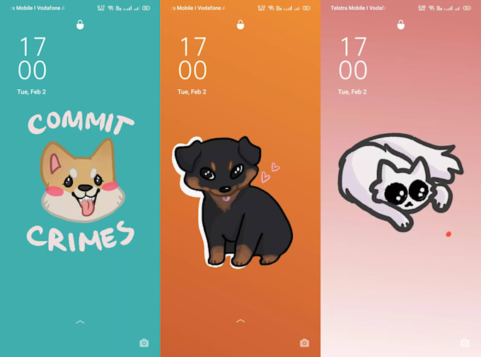 Draw you a chibi phone wallpaper or lock screen by Cewiyne | Fiverr
