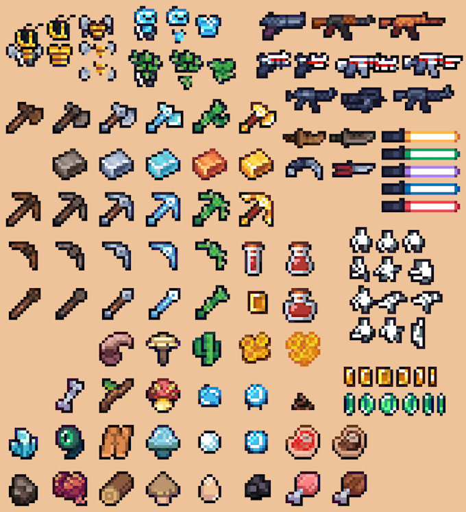 Make custom sprites for your game by Danschdesign | Fiverr