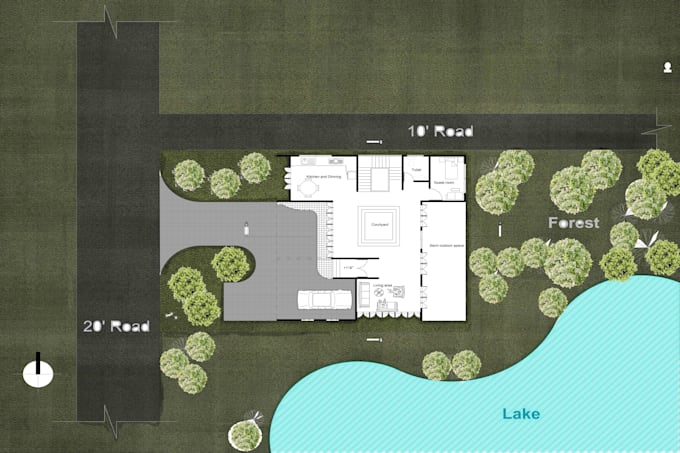 Do realistic render plan, elevation and section in photoshop by Arch ...