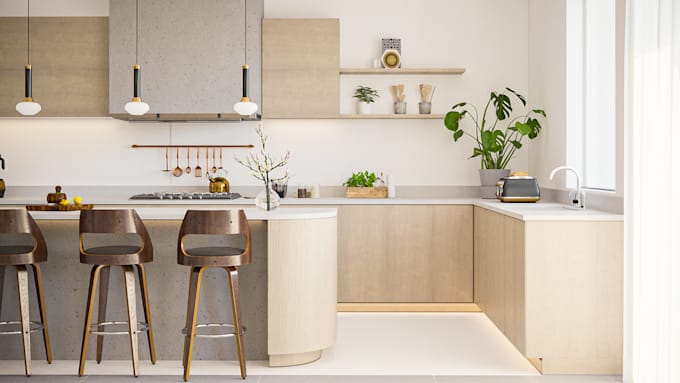 Design an impressive kitchen with realistic renders by Kasrashafiee ...