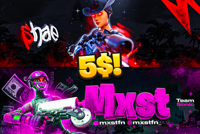 Design you 3d fortnite header or banner by Shaetax01 | Fiverr