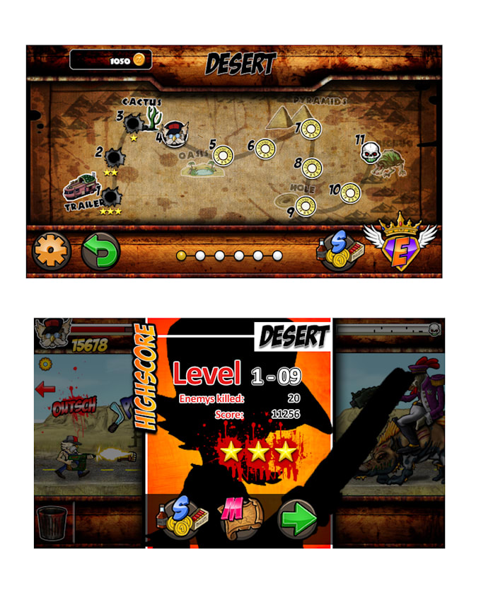 Draw 2d game user interface by Timbearwoods | Fiverr