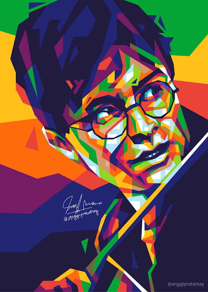 Make an awesome wpap pop art portrait in 24 hours by Anggipratamay | Fiverr