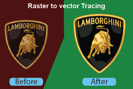Vector tracing, redraw, convert raster image to vector, art by ...